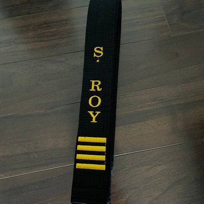 Custom Embroidery Black Belt for Martial Arts, Taekwondo, Karate ...