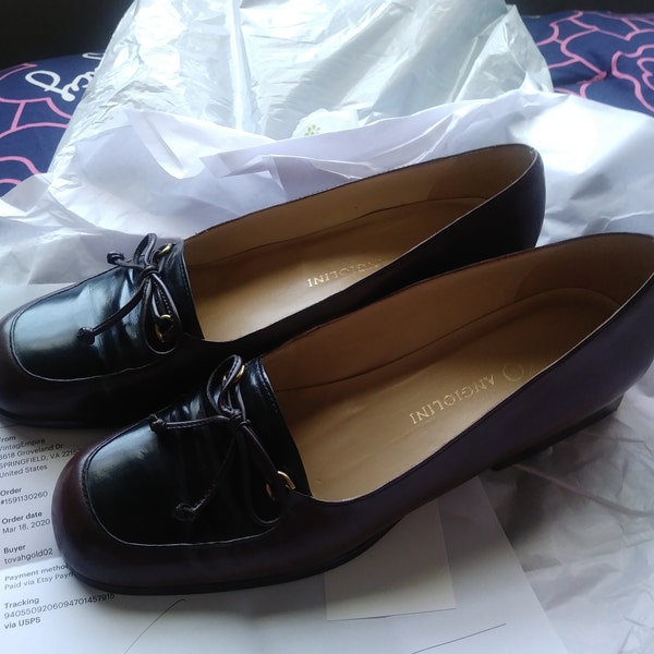 Vintage Bally Magnolia Shoes, Black Italian Leather Low Heel Pumps, US ...