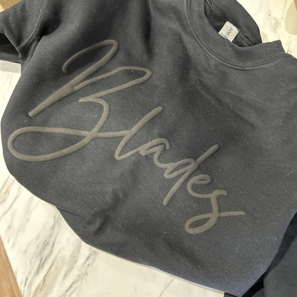 Embossed Team Name Sweatshirt, Custom Team Name Sweatshirt, Mascot ...