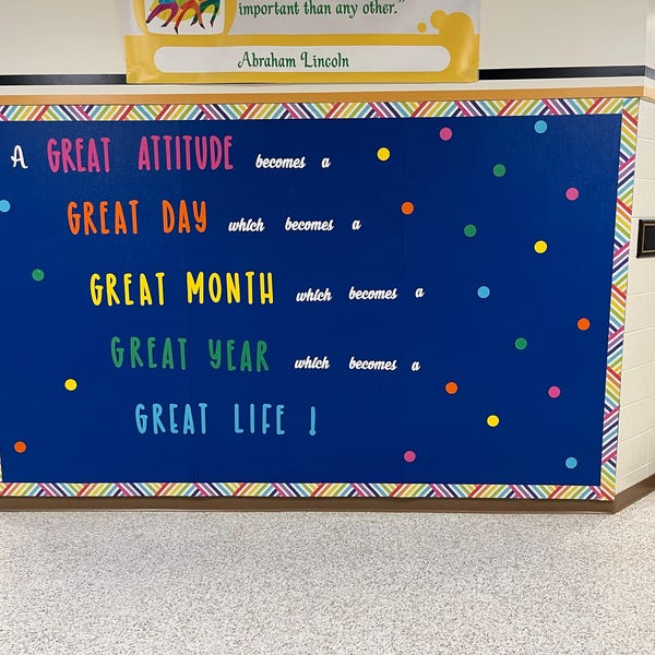 GREAT ATTITUDE Bulletin Board Letter Classroom Decoration Letter ...