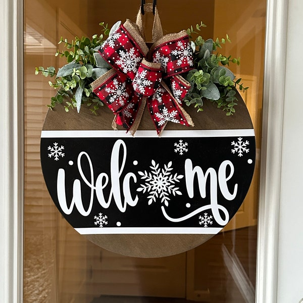 Winter Front Door Decor | Winter Welcome | Snowflake | Winter Door ...