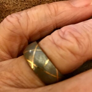 Kintsugi Ring MADE TO ORDER Iron Gold | Etsy