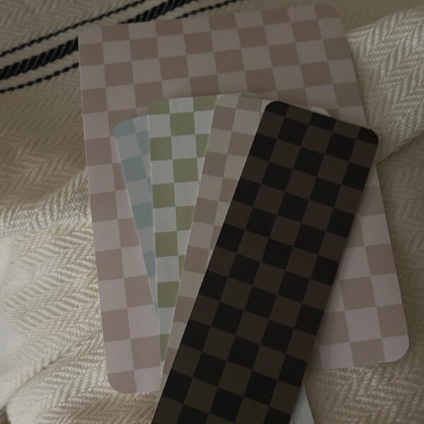 Neutral Checkered Bookmark Set | Little Turkey Shoppe | Checkered ...