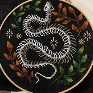 Yellow Snake Cross Stitch Pattern PDF, Ball Python Cross Stitch ...