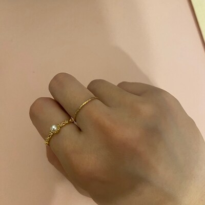 Minimal 14k Gold Filled Tarnish Resistant Ring Gold Sparkle - Etsy