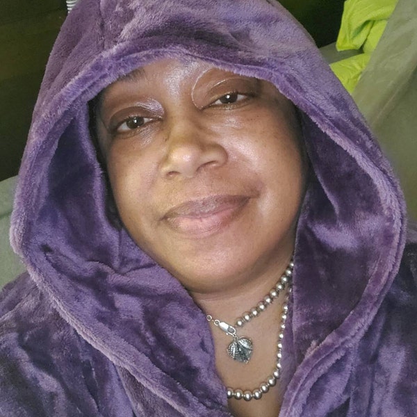 Purple Hooded Royalty Robe, Soft Plush Fleece Spa Robe, Gift Idea ...