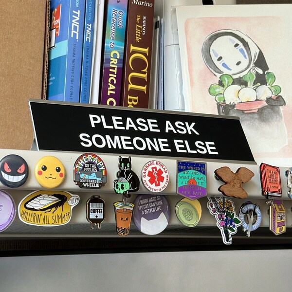 Engraved "please Ask Someone Else" Desk Sign | Name Plate Funny Boss ...