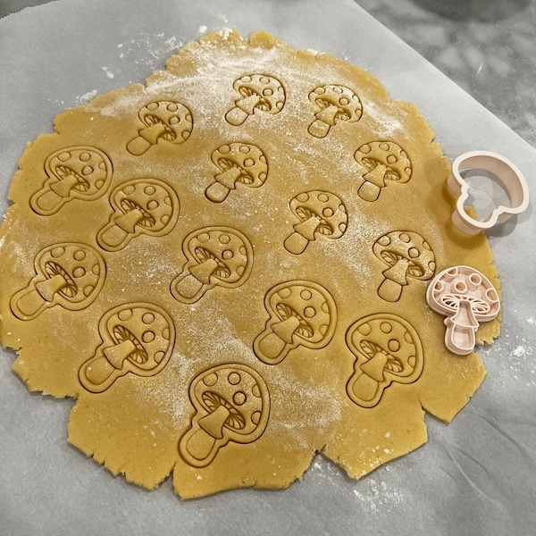 Spring Mushroom Cookie Cutter - Boho Plant Cookie Cutter Stamp Set ...