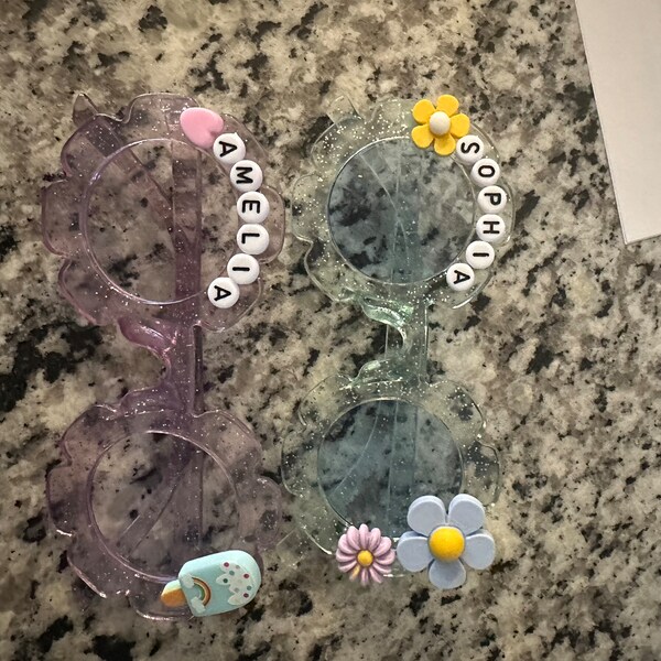 Personalized Sunglasses for Kids, Daisy Glasses, Neutral Glasses ...