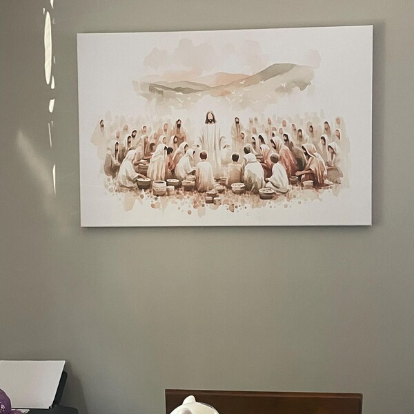 Lord Jesus My Shepherd Watercolor Wall Art Poster Bible Scene Modern ...