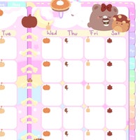 Strawberry Kawaii Pink Printable Calendar / Cute Printable Calendar ...