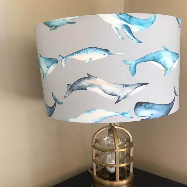 Nautical Lamp Shade Whale Home Decor Ocean Lampshade Table Lamp - Etsy