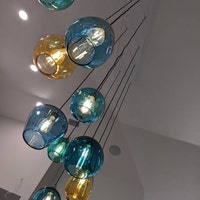 Colored Glass Pendant Lights. Kitchen Pendant Lighting. Lights - Etsy ...