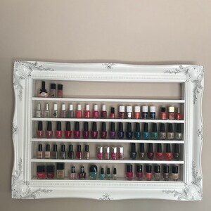 Glitter Silver Chrome Nail Polish Rack Display Frame With Led ...