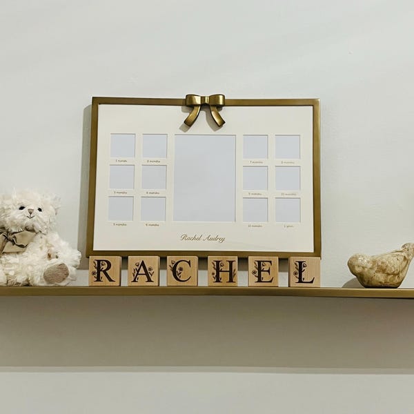 Custom Personalized Wood Name Blocks | FLORAL GARDEN | Kids Room ...
