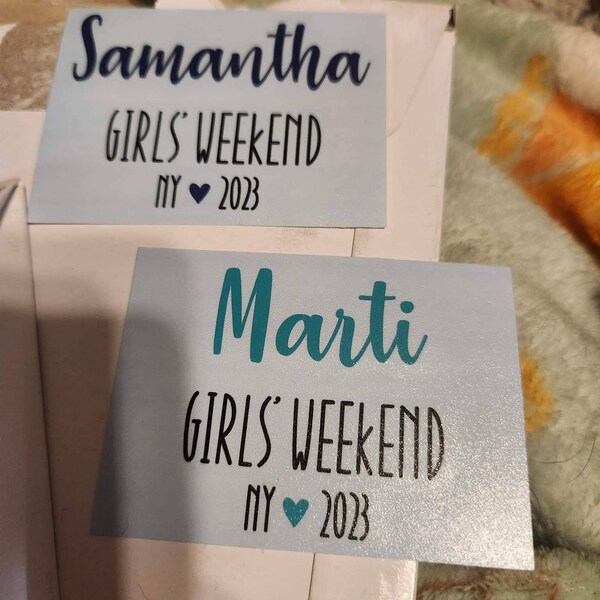 NAME Decals for Girls Weekend, Girls Night Out, Valentine Girls Weekend ...
