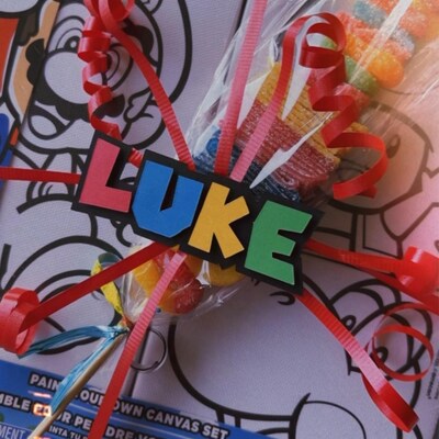 Mario Inspired Custom Name Tags - Etsy