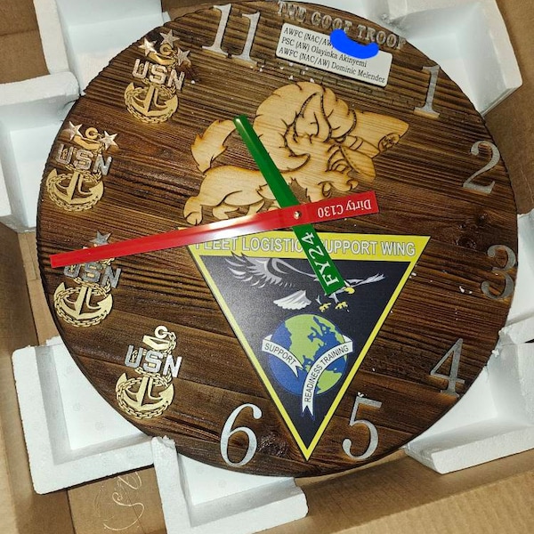 Navy Chief Custom Clocks 2 Foot - 15" Diameter Made to Order Free ...