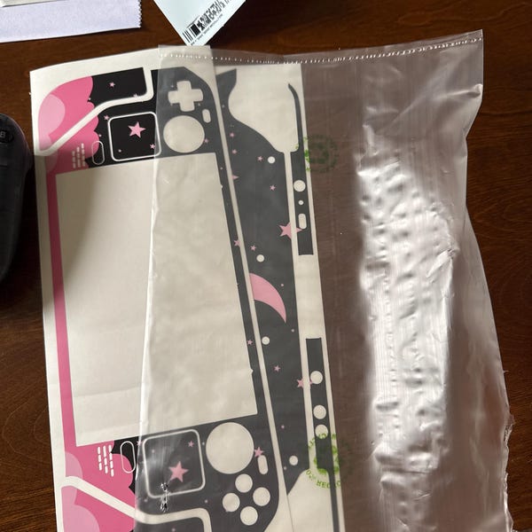 Crescent Moon Steam Deck Skin, Cute Pink Night Sky Stars Clouds ...