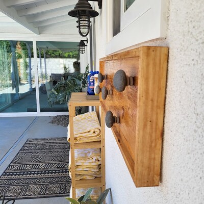 Door Knocker.forged Iron and Sea Stone Door Knocker.front Door Knocker ...