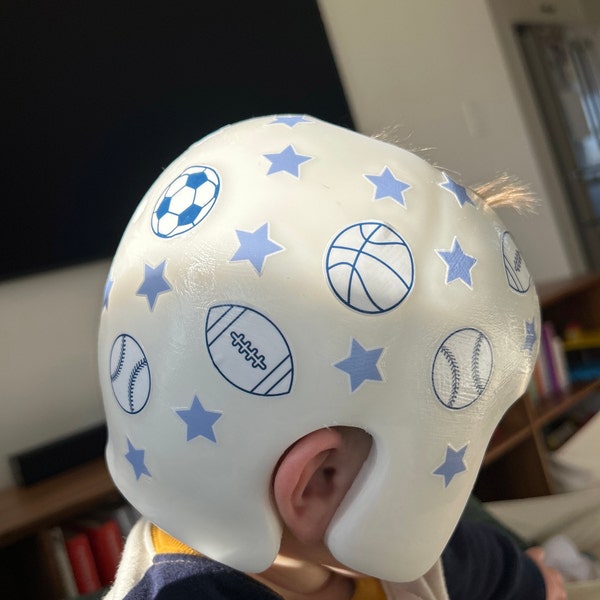 Sports Cranial Band Boy Decal Football Basketball Baseball Cranial ...