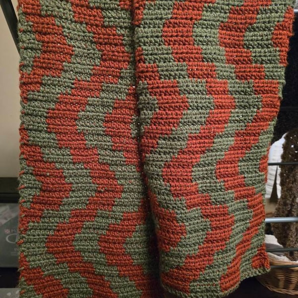 PDF Wavy Scarf Crochet Pattern - Etsy