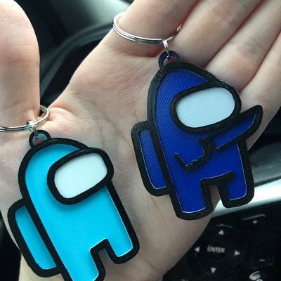 Among Us Keychains 12 Colors 3 Styles Crewmate/ghost/knife/imposter 3D ...
