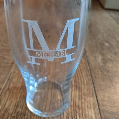 Personalised Pint Glass Custom Beer Glass Engraved Glass Gift Any ...