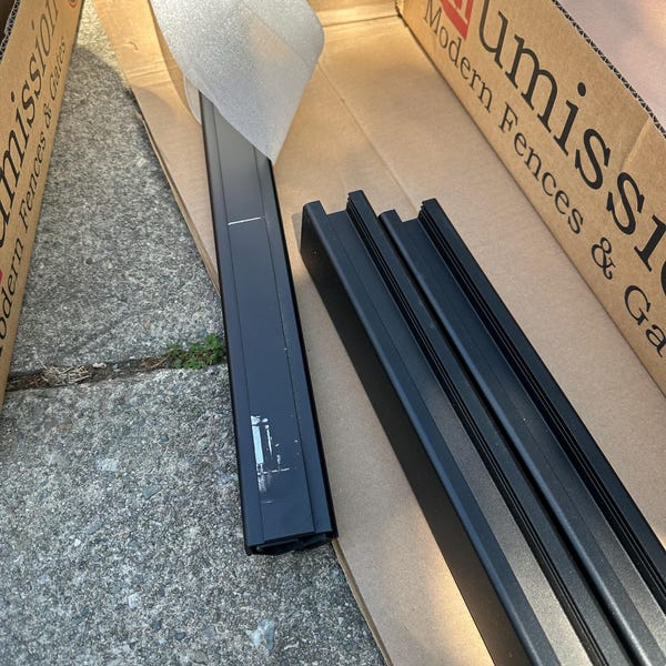 Alumission Aluminum Fence Panel Black Powder Coat - LA Style - Etsy