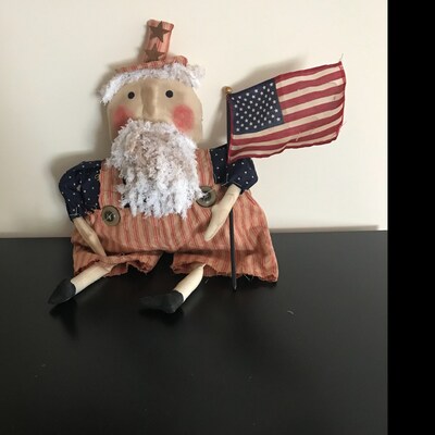 Uncle Sam EPATTERN Primitive Country Americana Cloth Doll Craft Digital ...