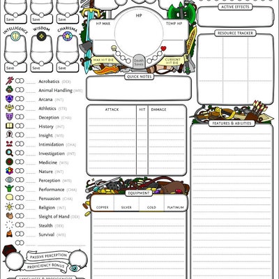 Dnd 5e Character Sheet: Strength of Steel PDF Compatible With Fifth ...