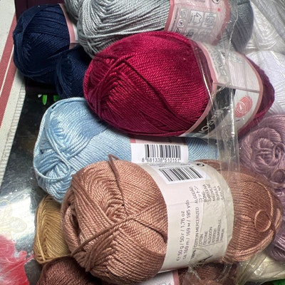 100% Mercerized Cotton Yarn Knitting Crochet by Yarnart Begonia 50g ...