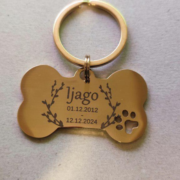 Cute Dog Tag Personalized for Dog, Custom Bone Dog Tags, Dog Name Tags ...