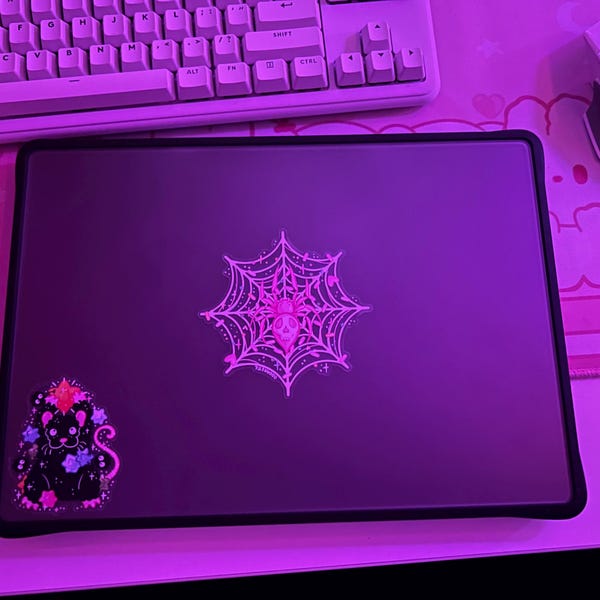 Sprinkle Spider Sticker - Kawaii Art - Pink Arachnid - Spooky and Cute ...