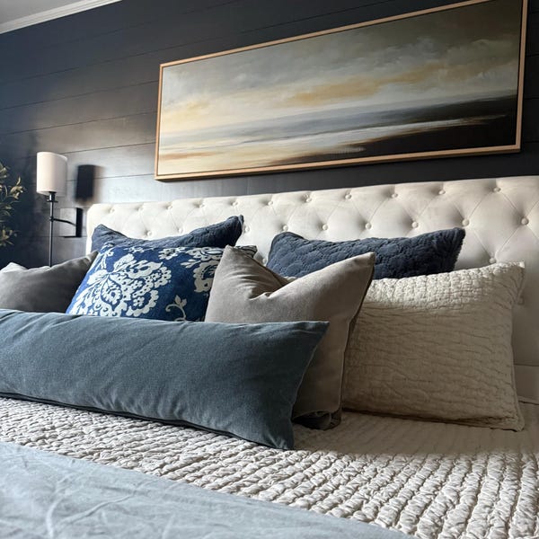 Palm Tree Canvas Print | Retro Coastal Large Wall Art | Horizontal ...