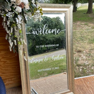 Engagement Sign Decal/Personalized Names and Dates/Mirror | Etsy