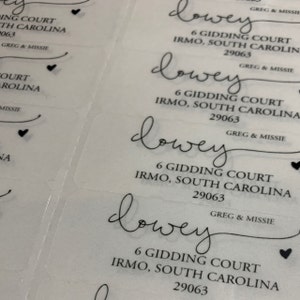 Modern Calligraphy Return Address Labels, Custom Color Return Address ...