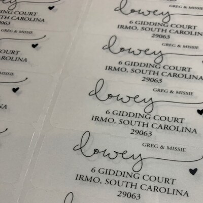 Modern Calligraphy Return Address Labels, Custom Color Return Address ...