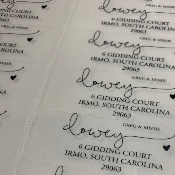 Modern Calligraphy Return Address Labels, Custom Color Return Address ...