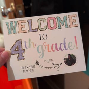 Scratch off Welcome Postcard - Note From Teacher, Back to School - Etsy