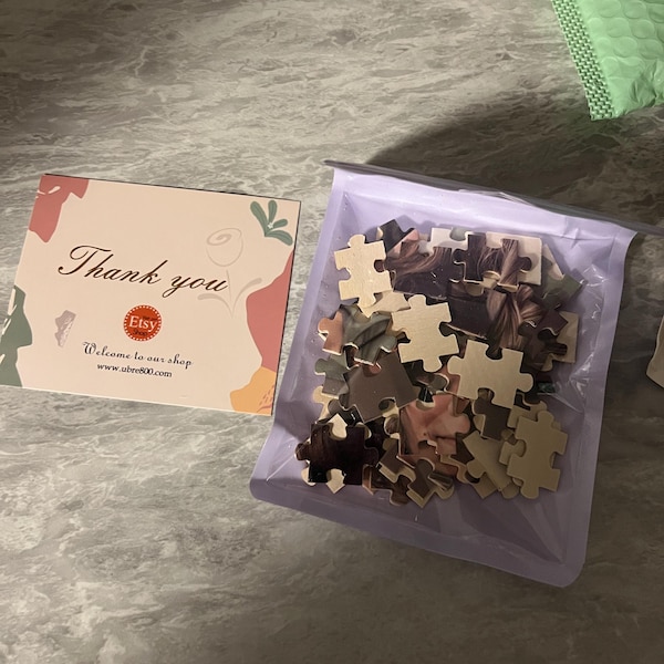 Personalized Mini Photo Message Puzzle,custom Secret Message Jigsaw ...