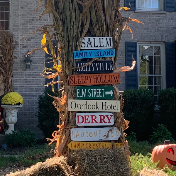 Halloween Directional Sign Individual Signs NO POST Distressed Lawn ...