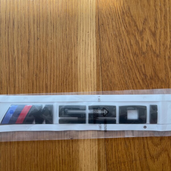 Bmw M6 Set, 2 X M Emblem for the Fenders (45 X 15 Mm) + M6 Trunk, Black ...