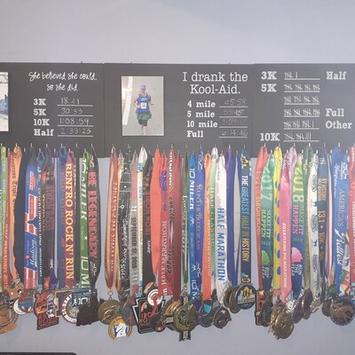 Customizable Single Bib Medal Holder Medal Display Rack You - Etsy