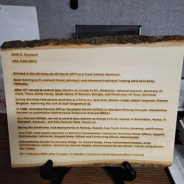 Your Handwritten Letter Personalized Message Custom Engraved Wood Plank ...