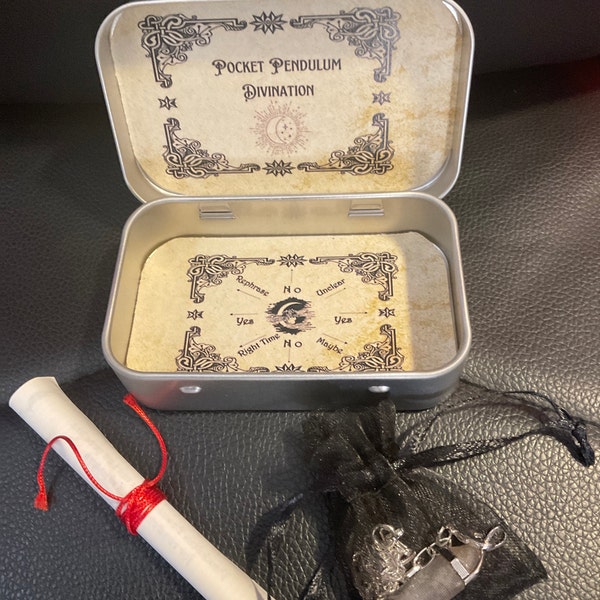 Pendulum Divination Kit With Crystal Pendulum, Divination Board and ...