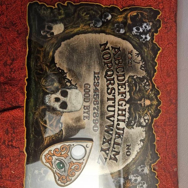 Ouija Digital Gothic Skull Ouija Board & Planchette Design Bundle ...