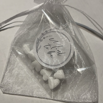 Mini Heart Mints Wedding Favours White Sweets - Etsy UK