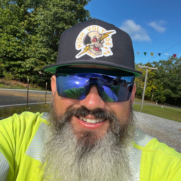 High Voltage Skull HAT (9 Colors)- Lineman Hat - Blue Collar Worker - Patch - Lineman Patches - Etsy