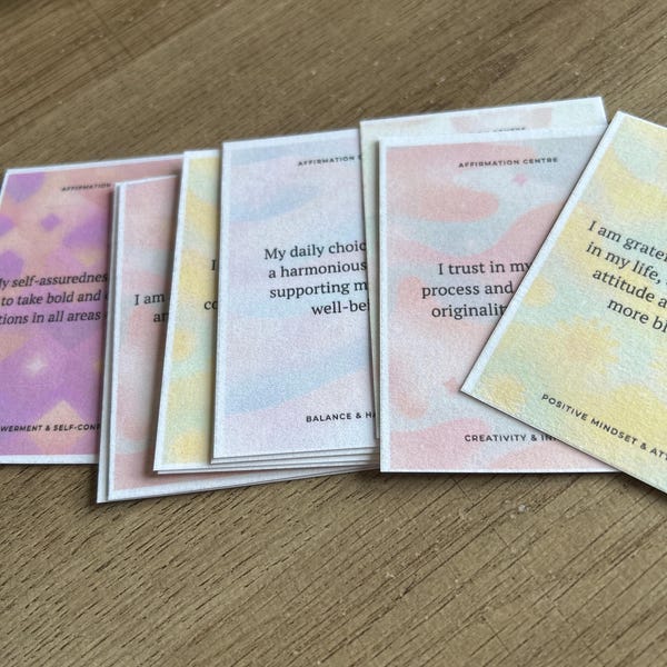 100 Positive Affirmations-printable Digital Affirmation Cards-personal ...